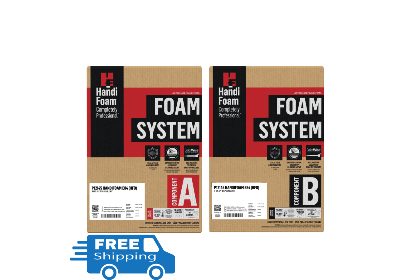 Handi-Foam Closed Cell E84 (HFO) Spray Foam Insulation Kit 600bf - All ...